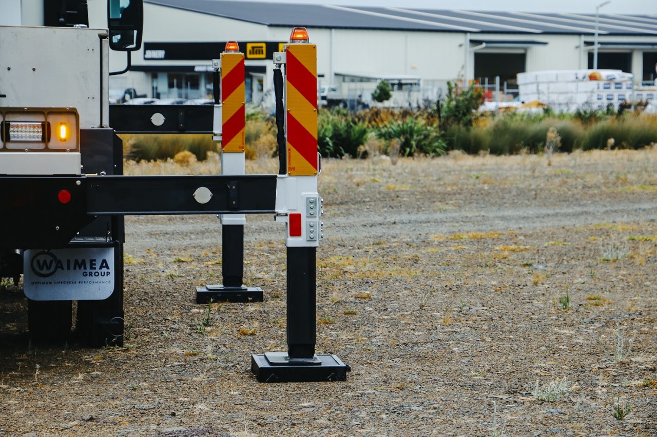 What is the safe and approved method for setting up an EWP on sloping ...