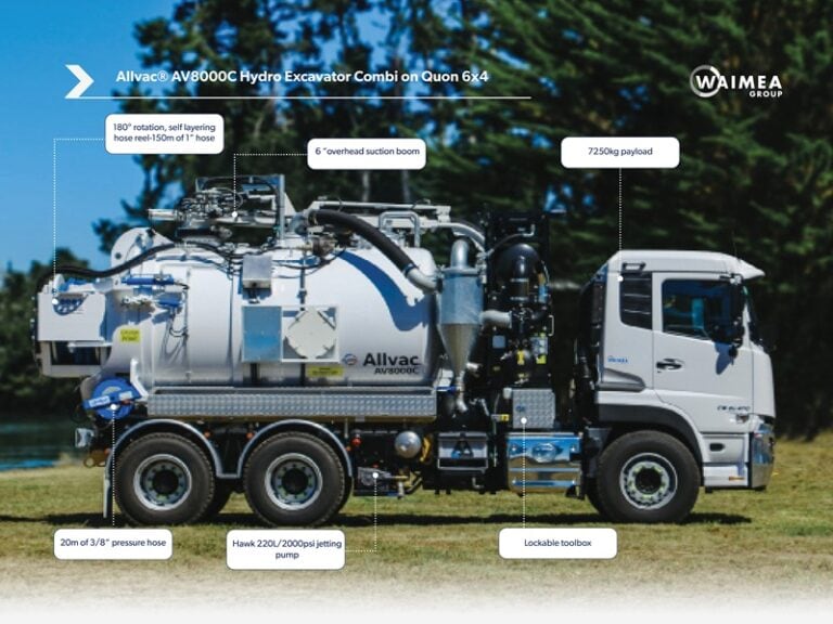 Allvac® AV8000C Hydro Excavator Combi on Quon | Waimea Group NZ Ltd